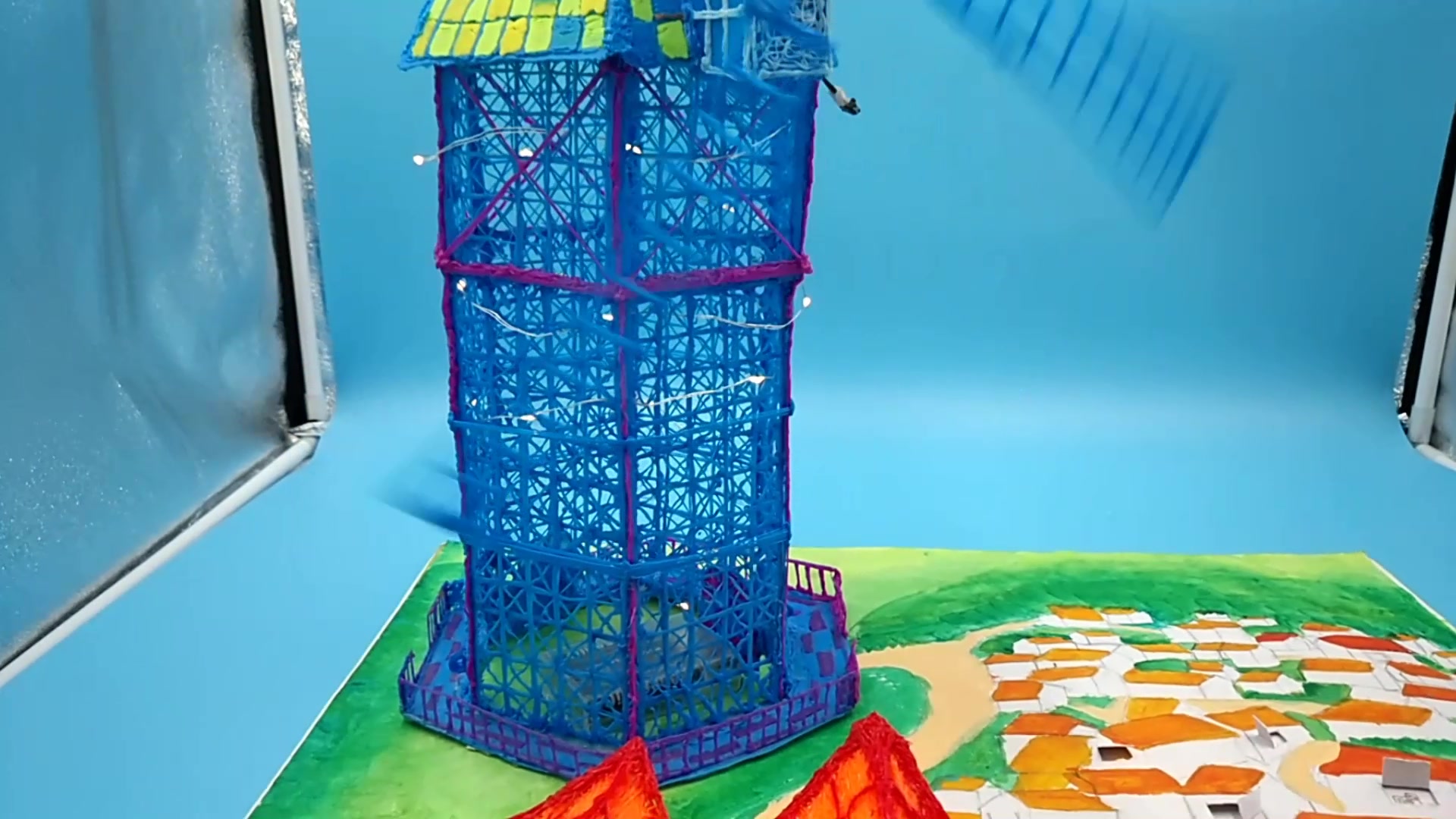 辅城坳小学校本课程—立体科幻画作品宣传片《风车发电供电站》