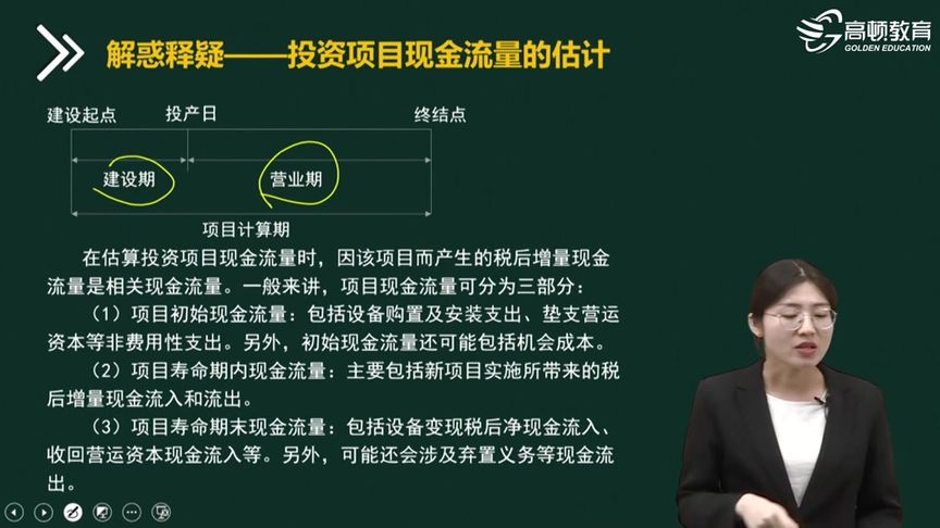 CPA《财务成本管理》解惑答疑:如何理解项目计算期?