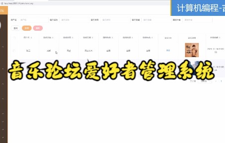 计算机毕业设计-ssm vue音乐爱好者论坛管理系统【安装调试+代码...