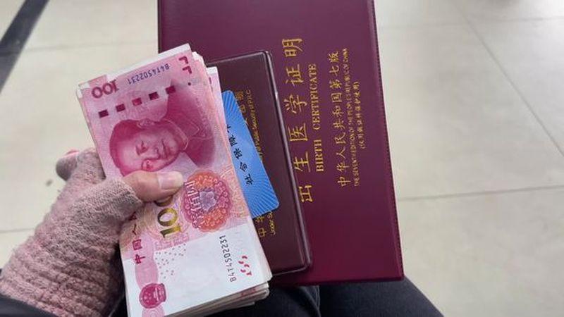 压岁钱妈妈给你存起来 婴儿第一笔钱 社保卡存钱 我的女儿,今日以你之...