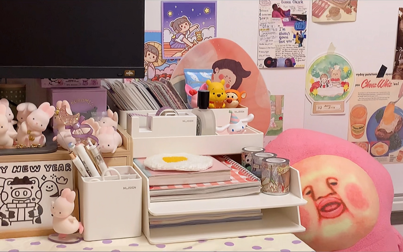 ๑「一起整理书桌吧」极简ins风|书桌收纳分享|学生党|大容量|宿舍必备|