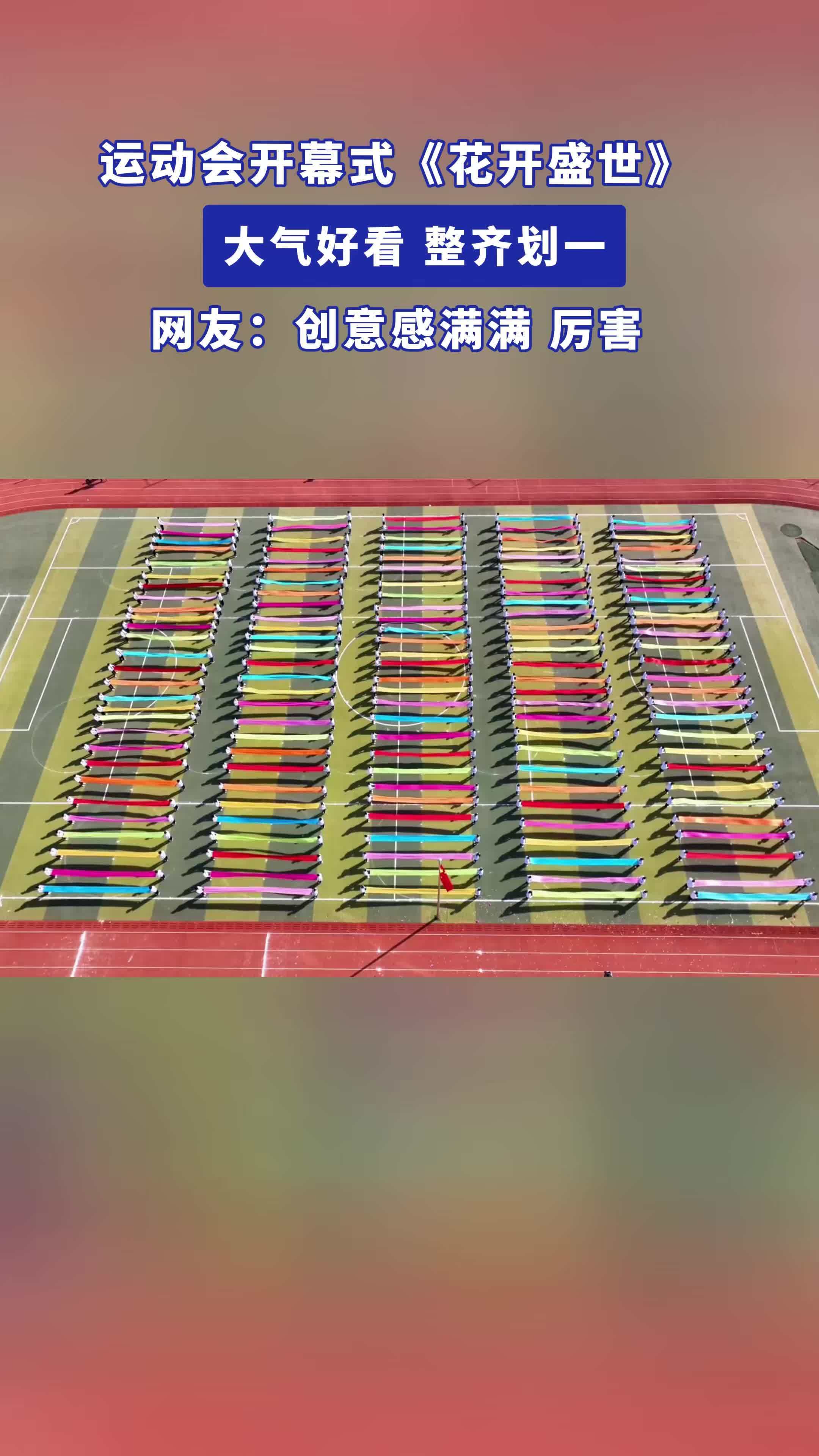 运动会开幕式《花开盛世》,大气好看,整齐划一