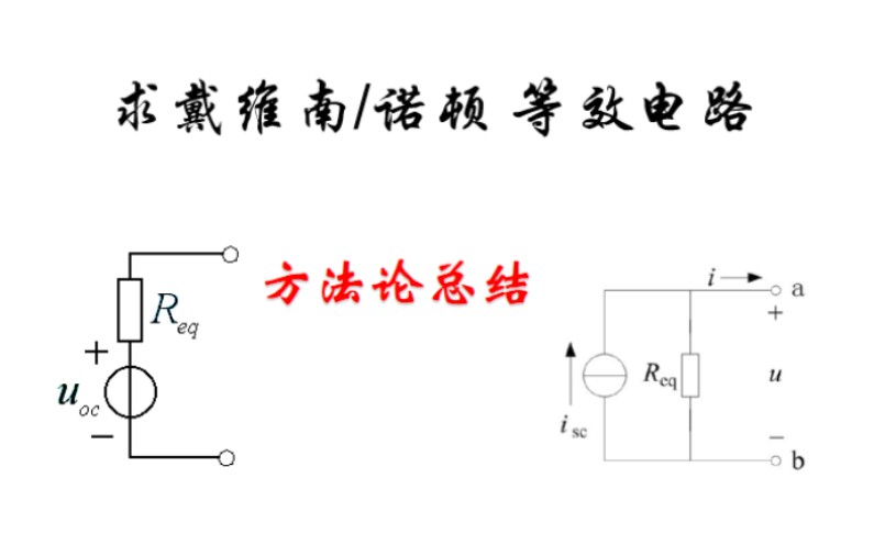 对戴维南/诺顿等效电路的求法做个总结