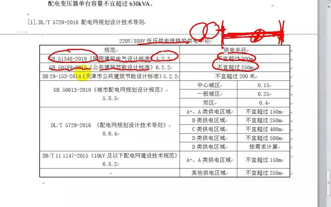 一般低压供电线路的供电半径是多少?