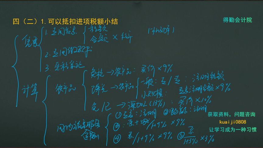 2020-经济法-0411-可抵扣进项税额