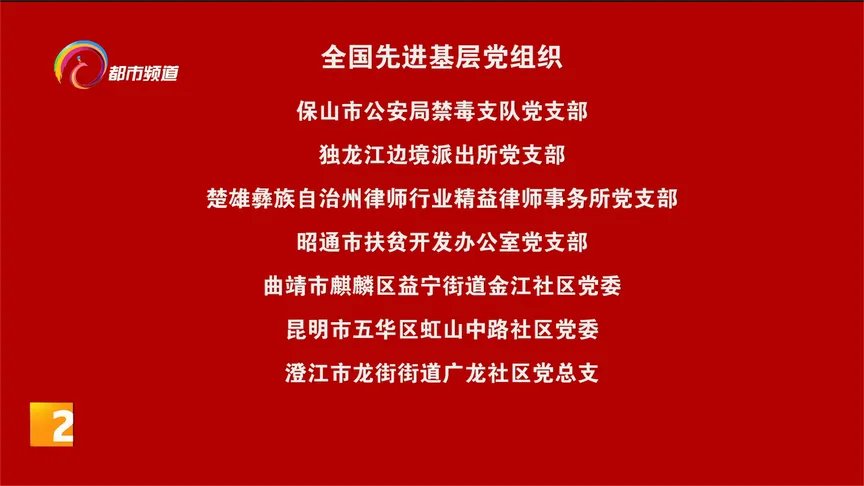 全国“两优一先”名单出炉 云南19名个人和17个集体受表彰