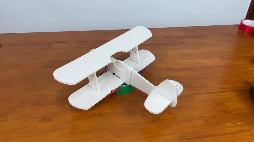 #创作灵感 自制双翼飞机2 #遥控飞机diy #航模制作 #航模教程