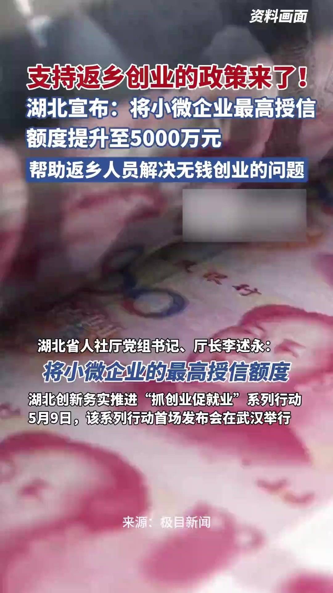 支持返乡创业的政策来了!湖北宣布:将小微企业最高授信额度提升至...