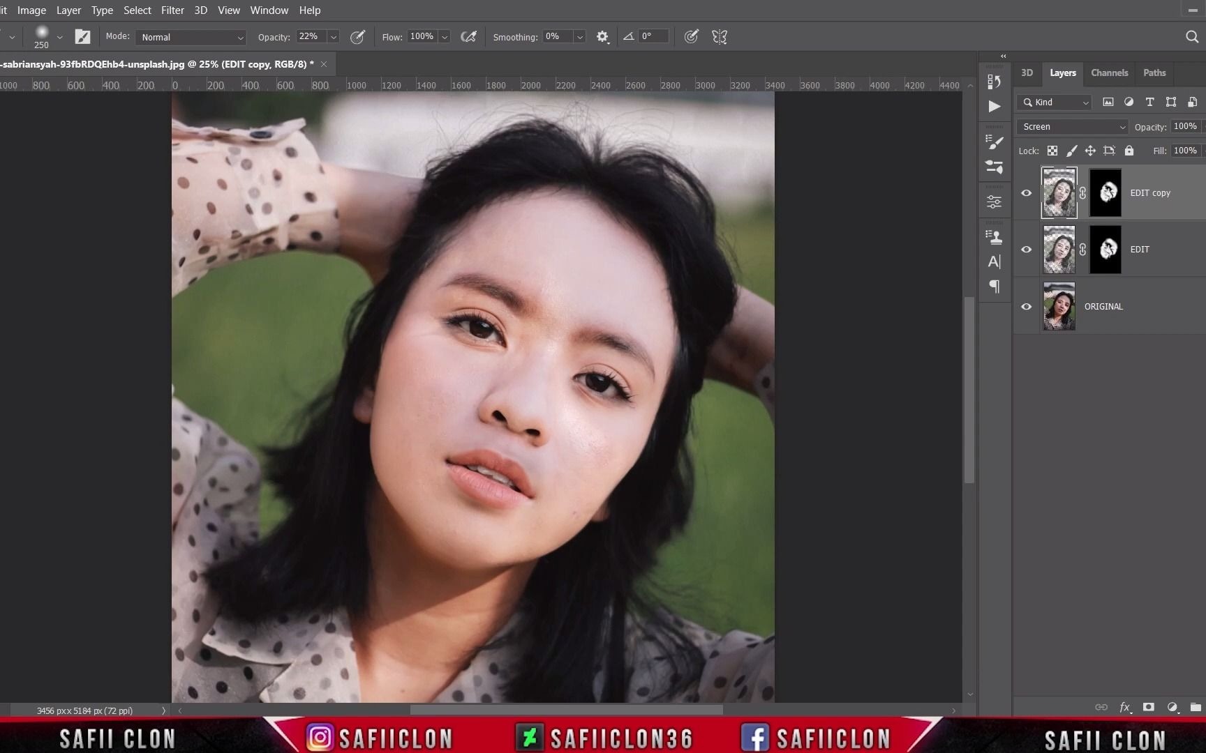 Photoshop教程 使用Photoshop2021移除面部光斑