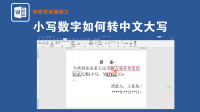 在WORD中中文数字如何转大写呢?只需一步即可完成,简单实用