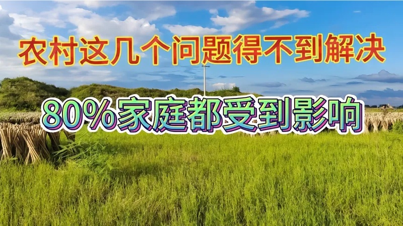 农村这几个问题得不到解决,80%家庭都受到影响