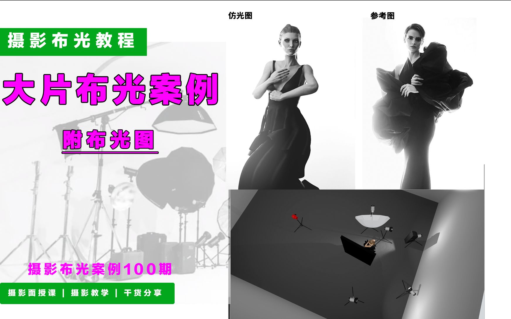 摄影布光教学 | 黑白大片布光案例