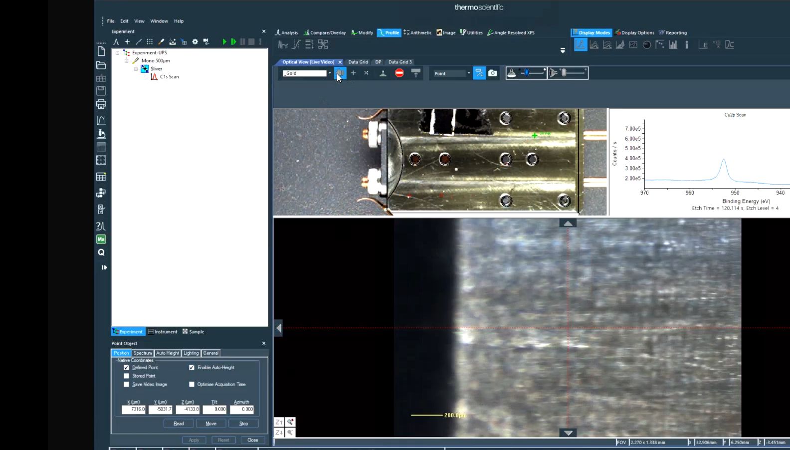 赛默飞XPS 价带谱测试操作(UPS)