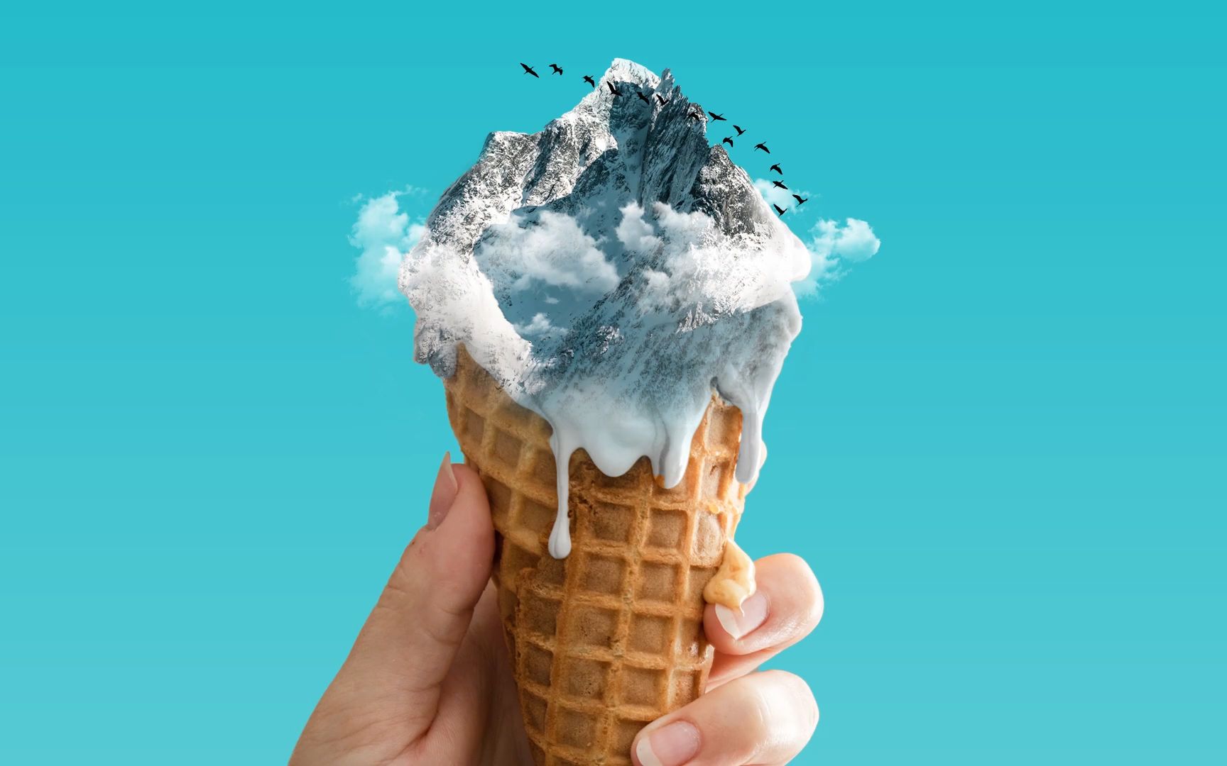 Photoshop 合成:046 蒙版-雪糕山