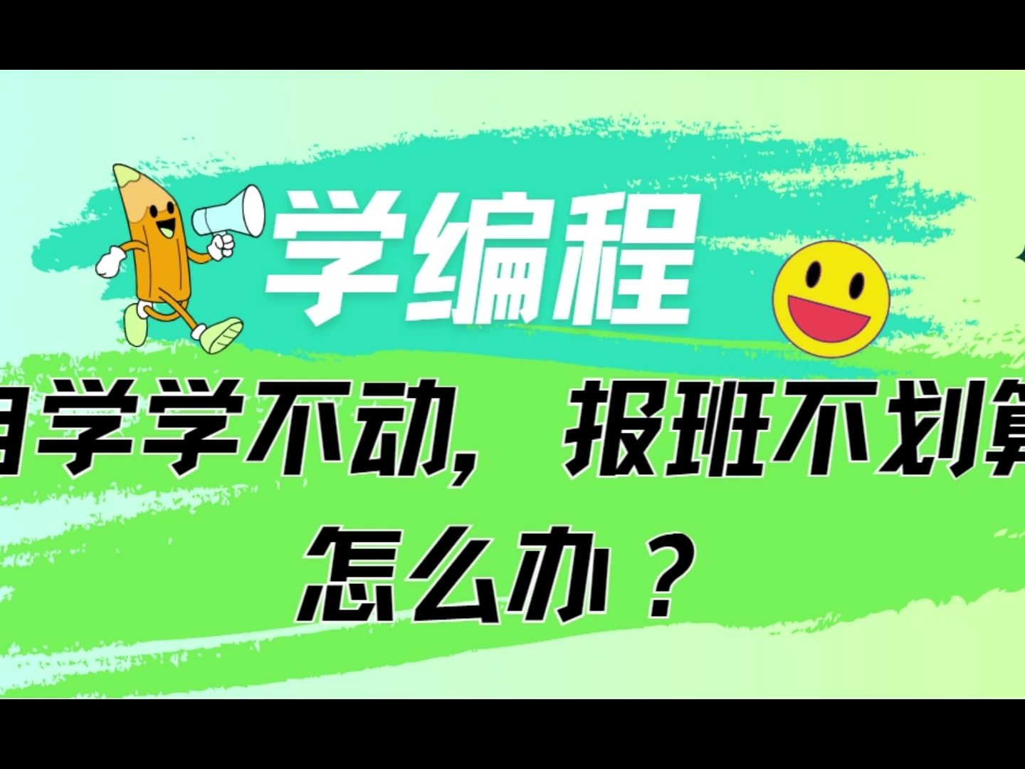 学编程,自学学不动,报班不划算,怎么办?