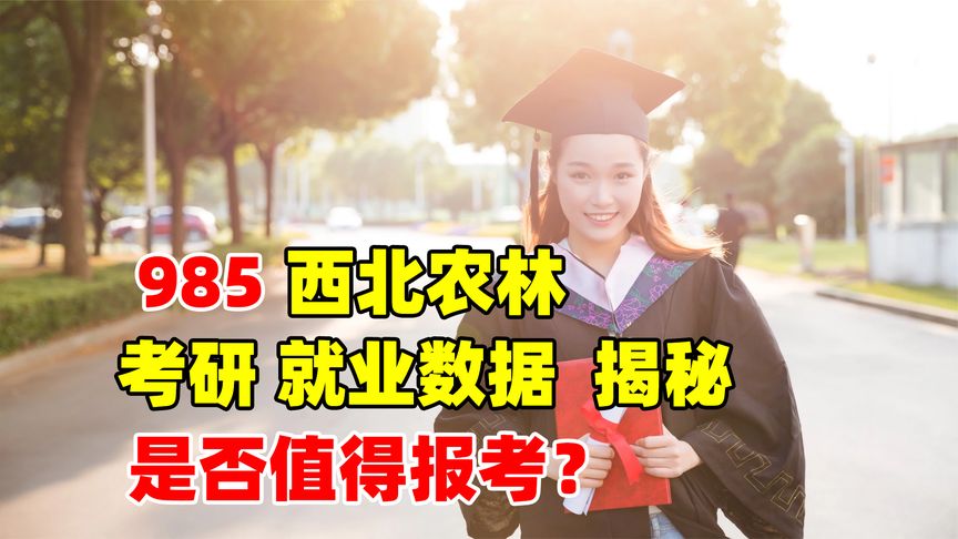 从本科就业考研数据找答案:冷门985西北农林,是否值得报考?