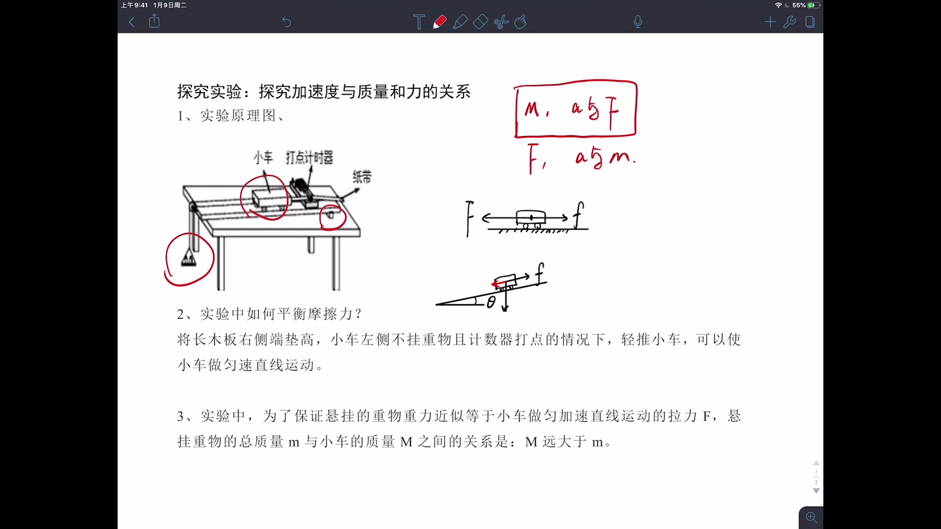高中-探究加速度与质量&力的关系