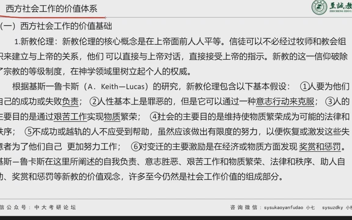 中山大学2023考研社会工作基础班第四课时-西方社会工作的价值体系