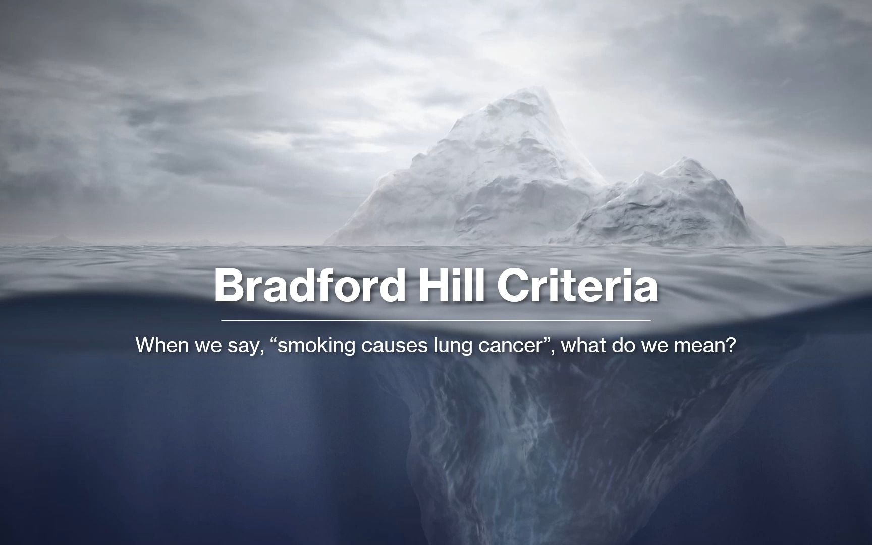 ...| 因果关系评价准则 - 当我们说“吸烟导致肺癌”时,我们在谈论什么?