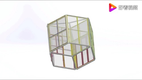 很创意的一个复合门结构,很有设计感,机械结构也直观!