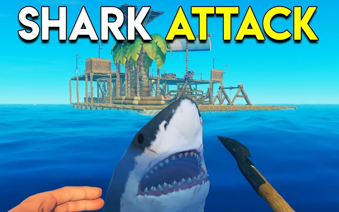 【Aculite】"木筏"求生? 海上垃圾王 SHARK ATTACK! - Raft Gameplay