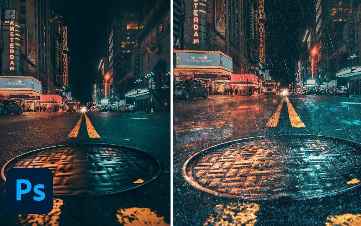 【PS 雨天效果】Photoshop 教你如何将照片P成下雨天效果教程「PS...