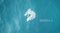 ...海洋海水海浪波浪翻滚水底公司企业标志Logo演绎片头动画视频ae...