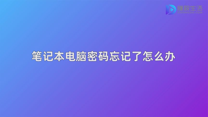 笔记本电脑密码忘记了怎么办
