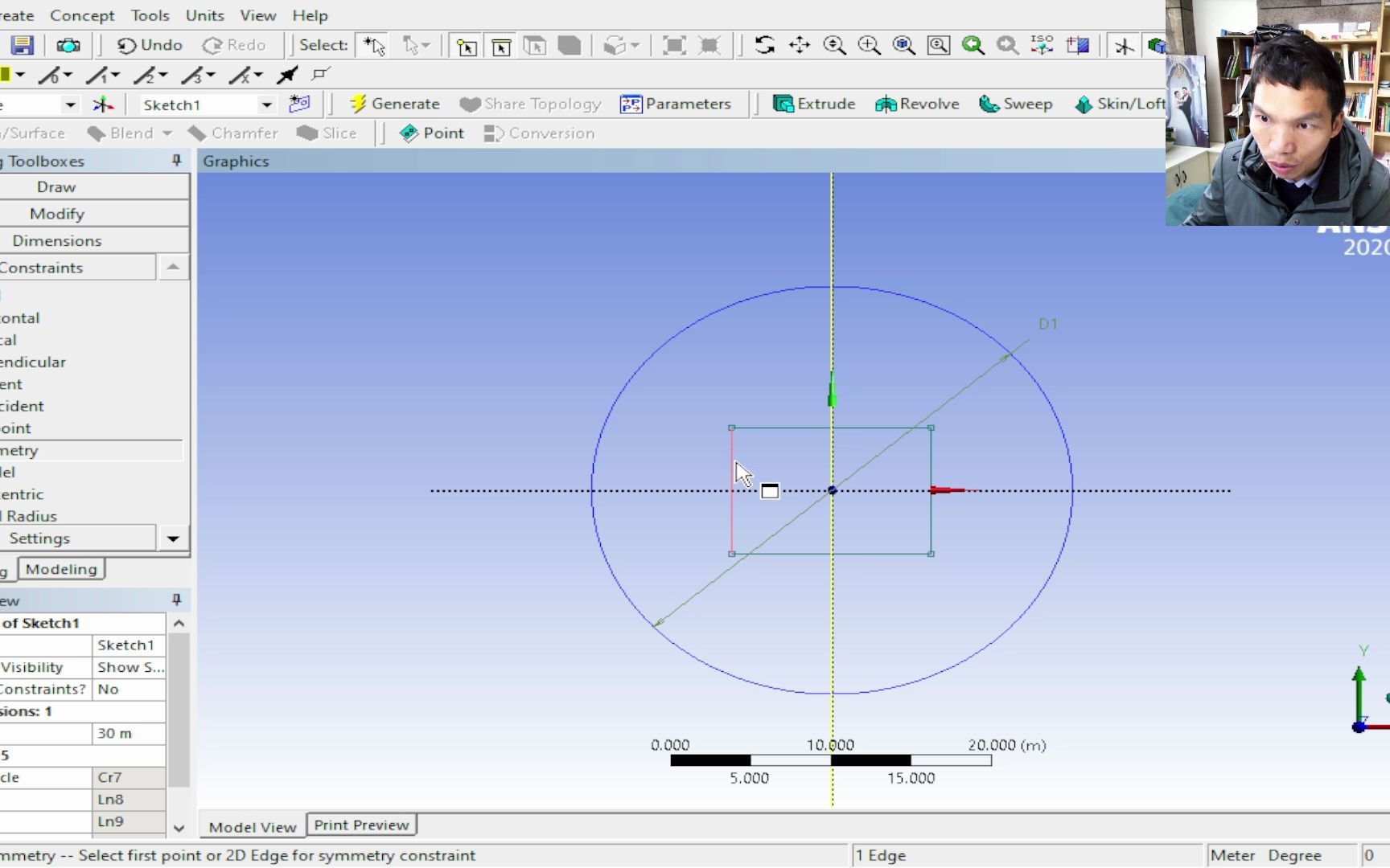 ANSYS 5 实体单元模拟铜钱