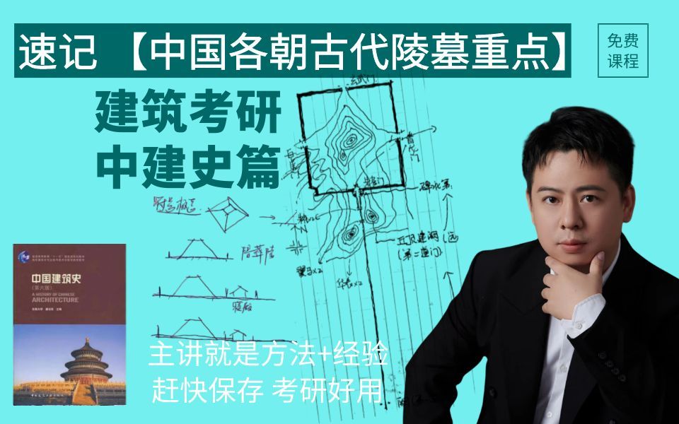 【中国古代陵墓的前世今生】直击建筑考研重点知识,串讲各朝陵墓...