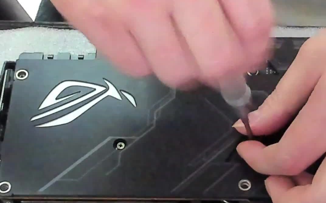 没差定制华硕ROG猛禽RX5700XT显卡改装极限风冷第四代散热方案之...