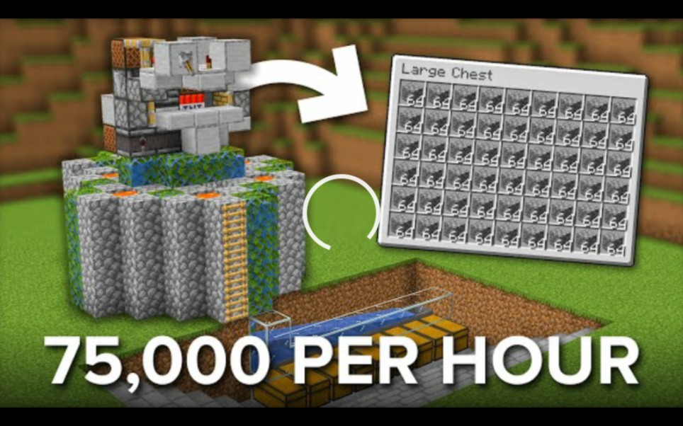 (YouTube搬运)如何在我的世界里面建造一个高效的全自动刷石机(每...