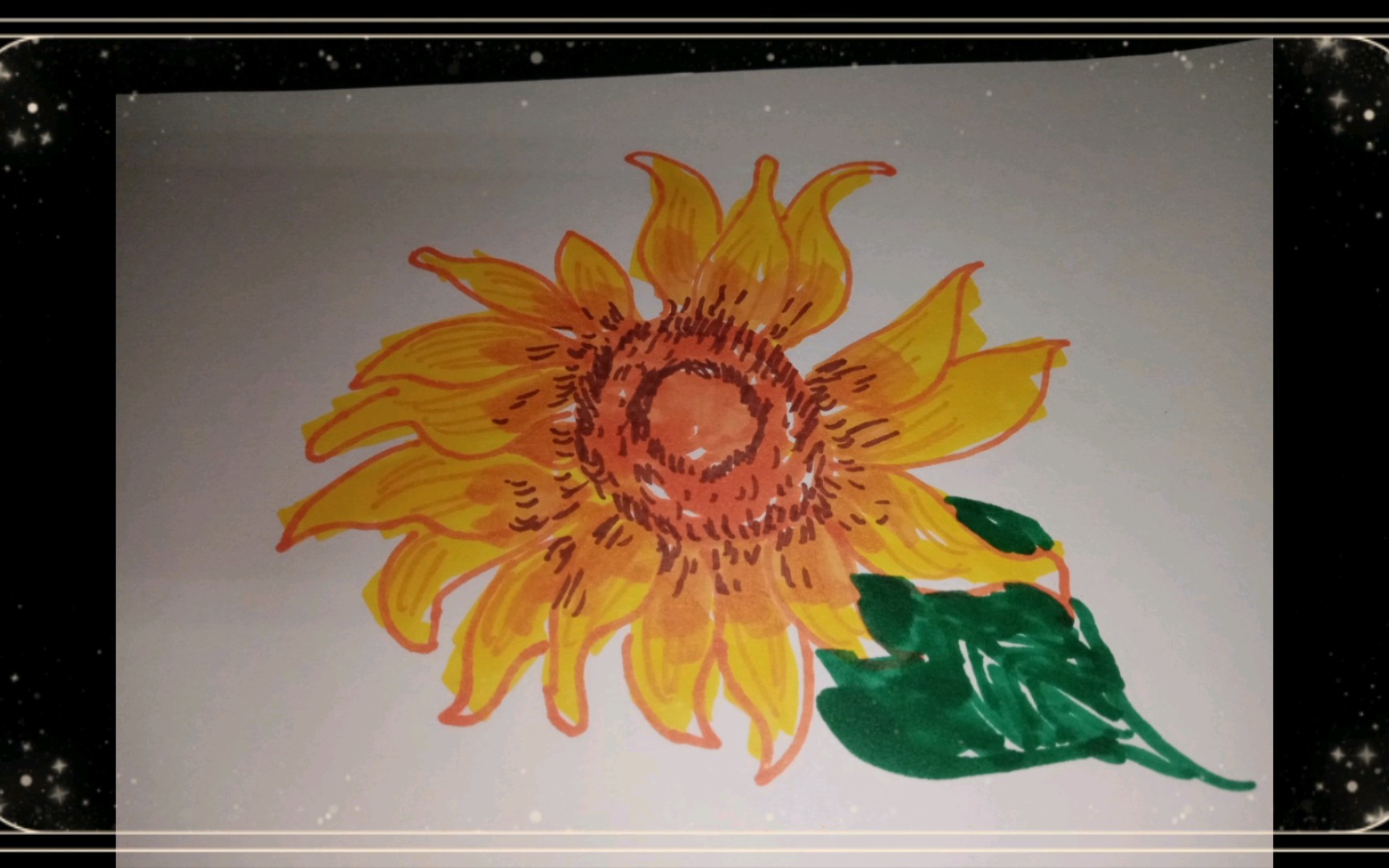 三年级美术范画步骤图:漂亮的花