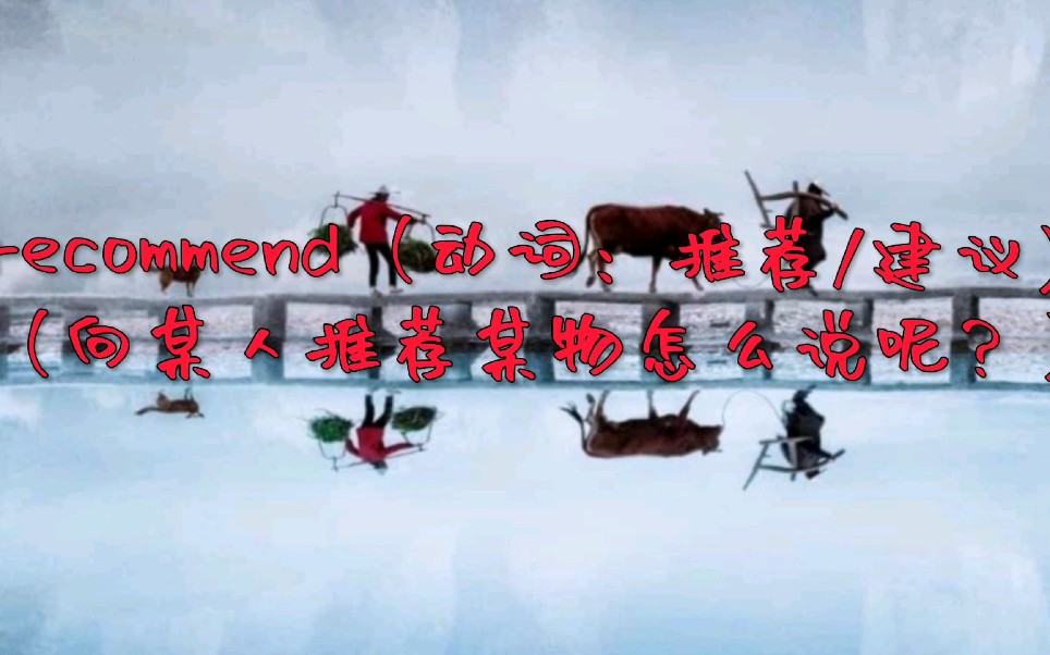 recommend(动词:推荐/建议)(向某人推荐某物怎么说呢?)