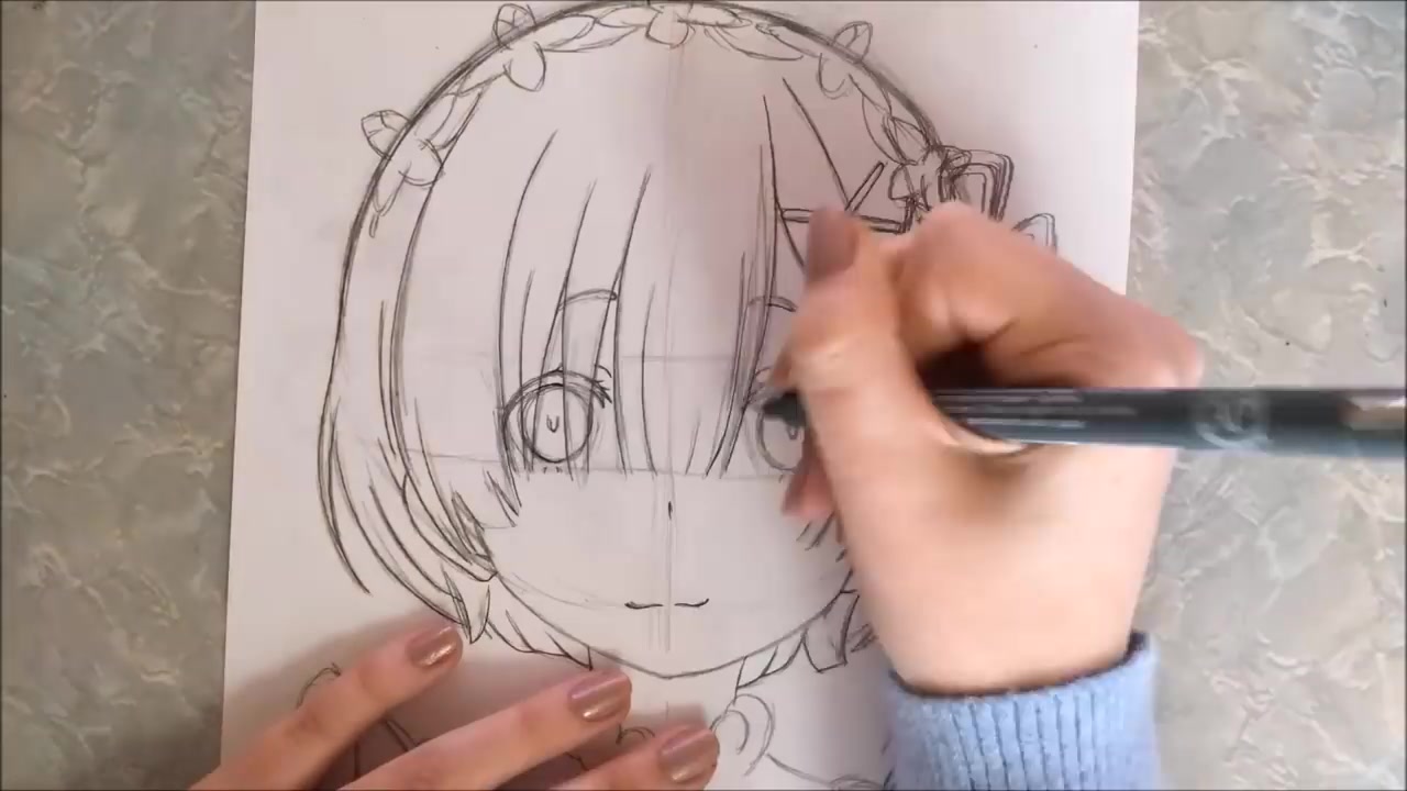 这个蕾姆更萌了,彩铅手绘完整教学,快跟着画一遍!