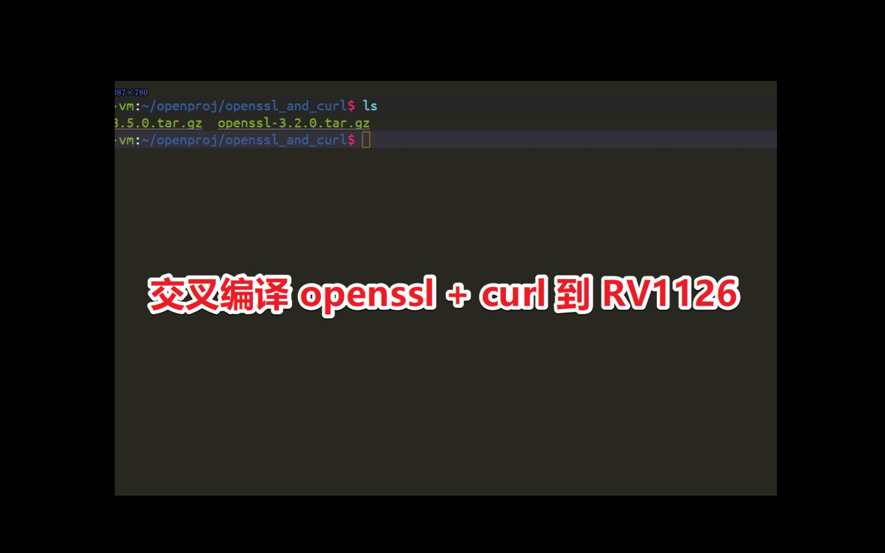 交叉编译openssl和curl到RV1126