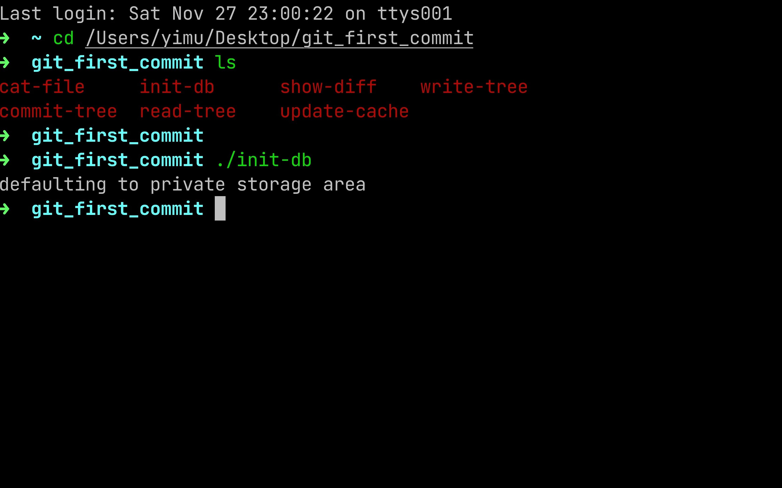 Git-the first commit