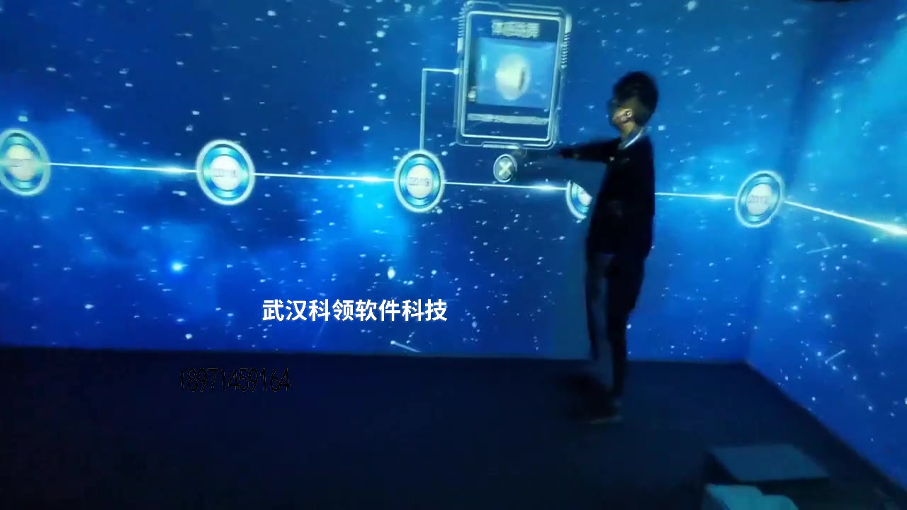 LED互动时间发展介绍,企业发展互动展厅介绍,企业发展史互动多媒体...