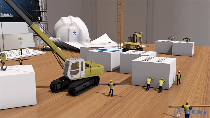 西北民族大学BIM技术应用成果#施工动画 #bim #三维建模