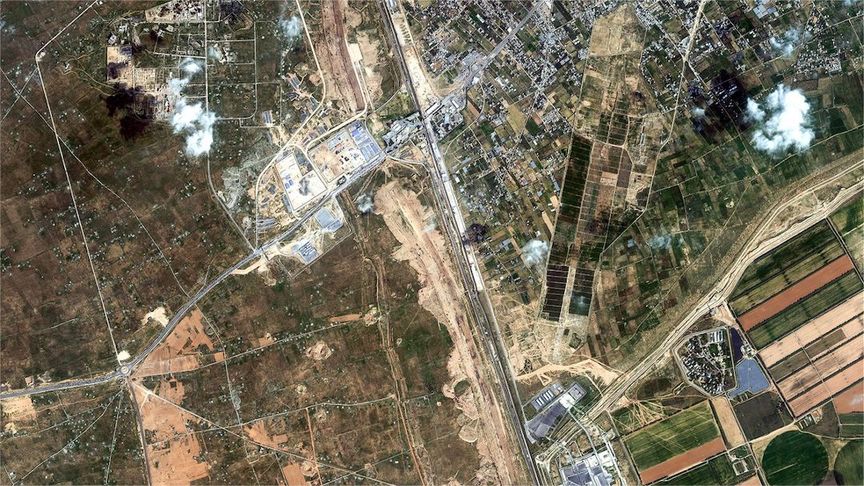 巴以冲突持续,埃及在加沙边境附近修建隔离墙
