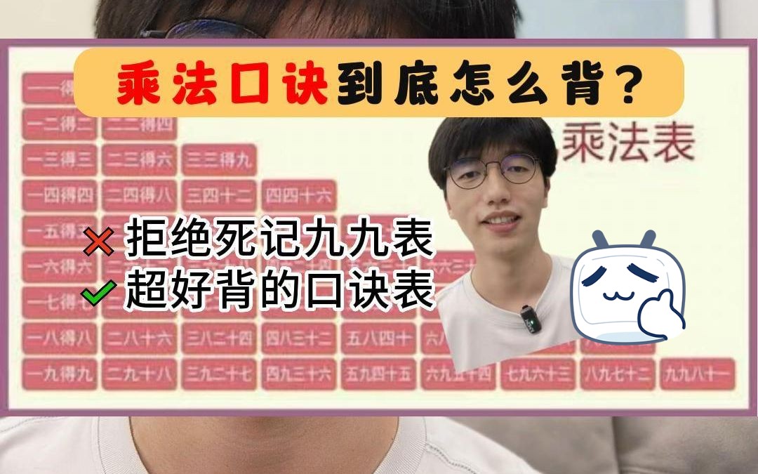 乘法口诀的正确学习方法,拒绝死记硬背!