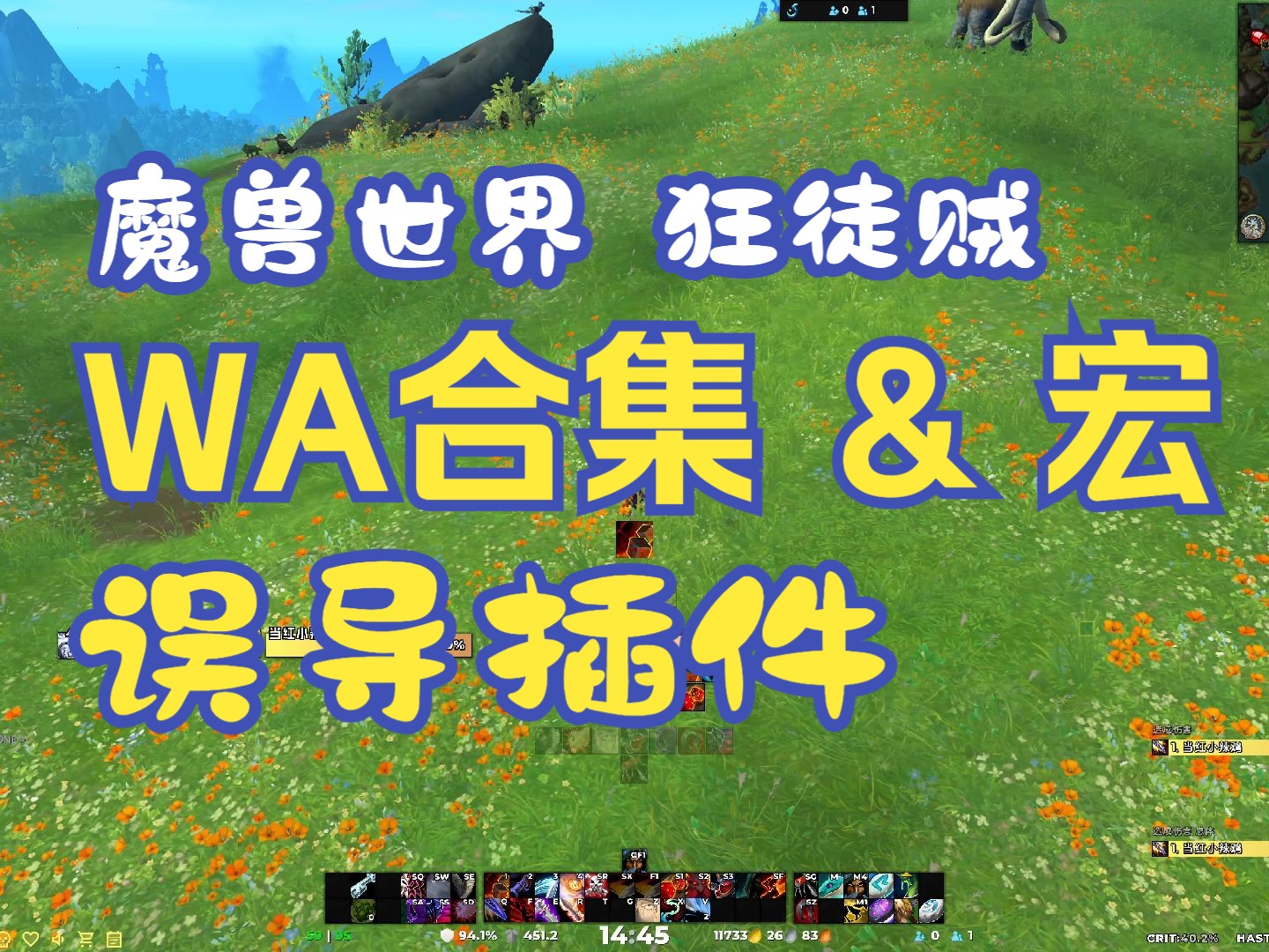 7.魔兽世界 狂徒贼 WA 宏 误导插件