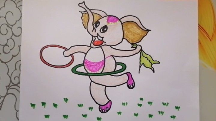 《我们爱运动》儿童画