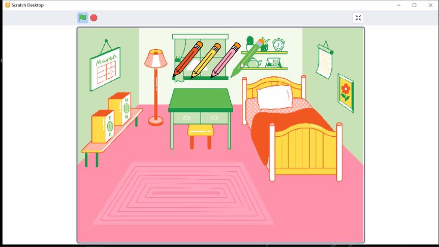 教孩子学编程scratch3 第十一讲给桌面画颜色