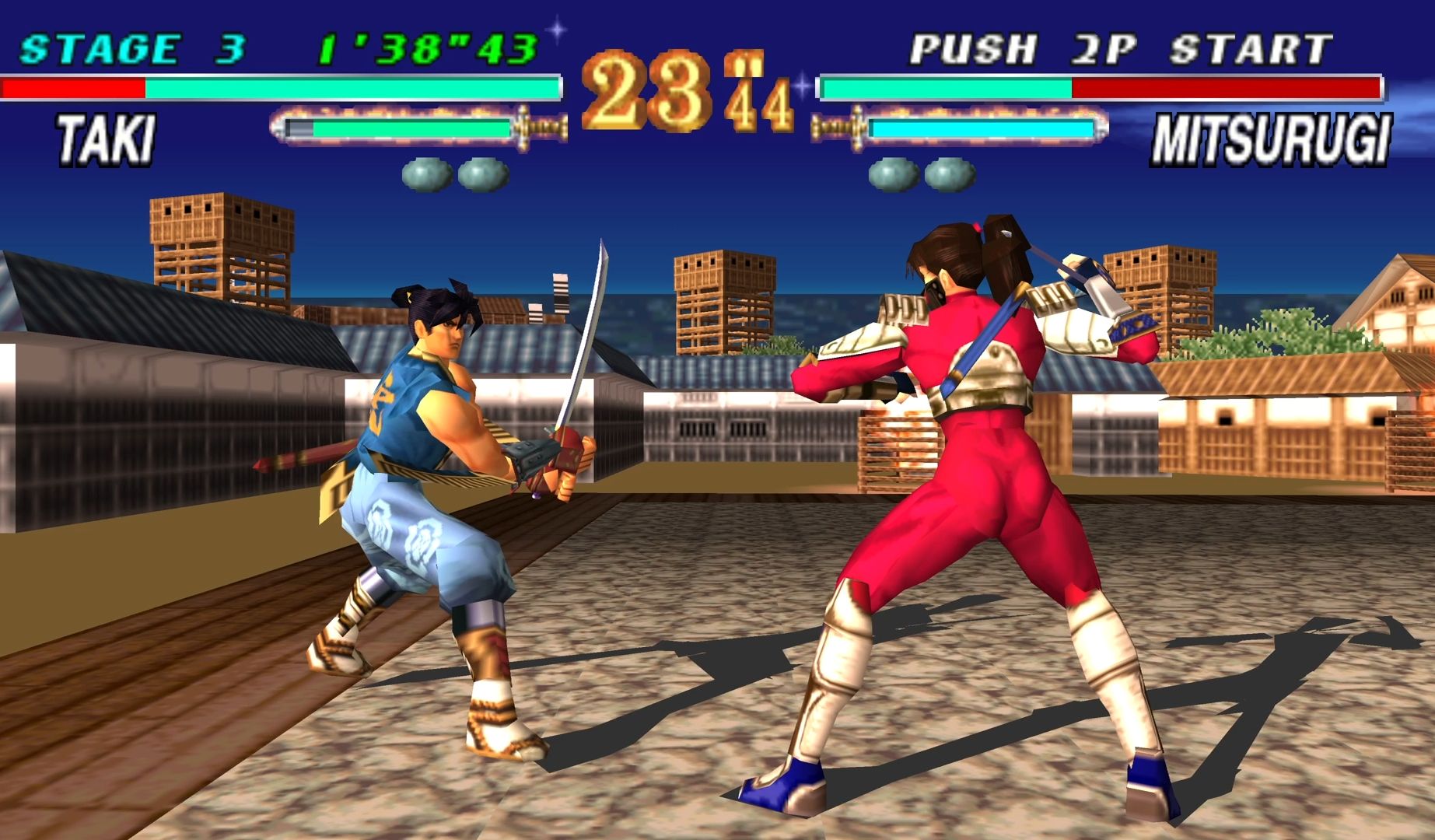 忍务丸了!3D刀剑始祖《刀魂1》4K体验 XBOX玩PS1_游戏集锦