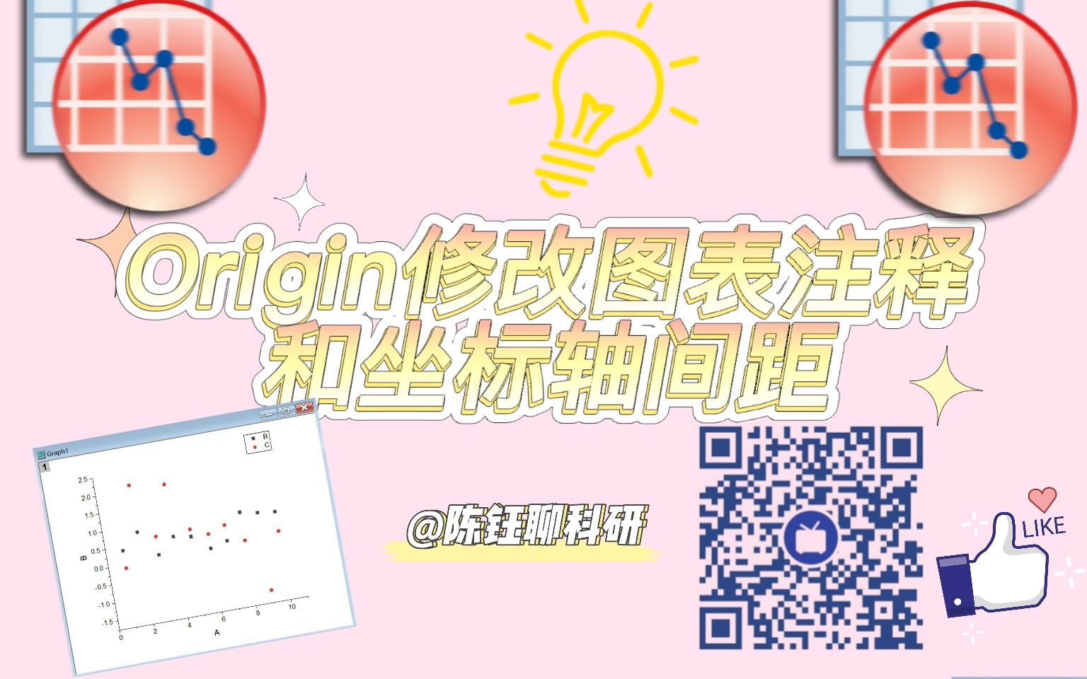Origin16-17 修改图表注释和坐标轴间距