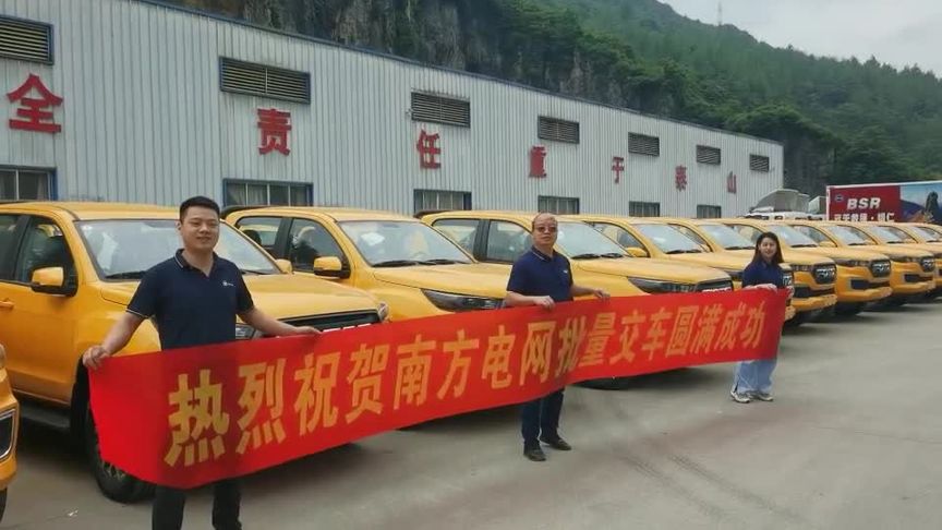 祝贺南方电网采购福田皮卡批量交车,民族品牌
