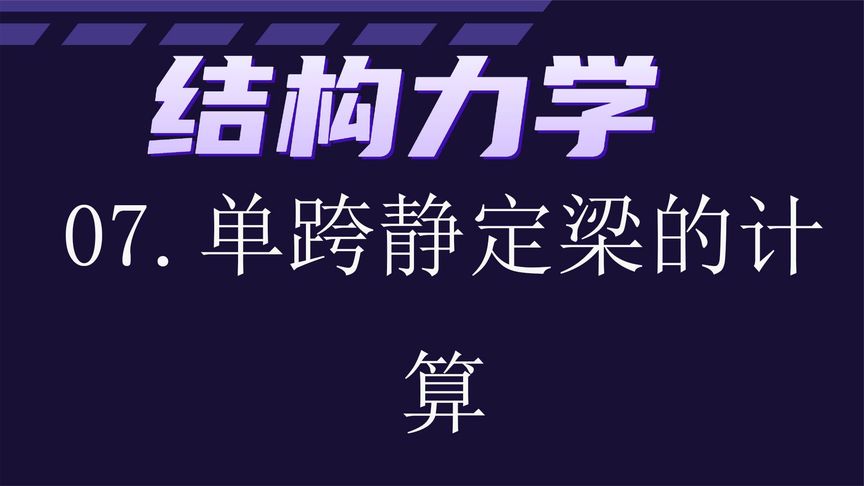 7.结构力学-单跨静定梁的计算【转载】