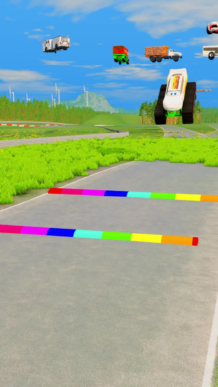 #儿童动画 #工程车玩具 #汽车模拟驾驶游戏 #车祸模拟器 #益智动画