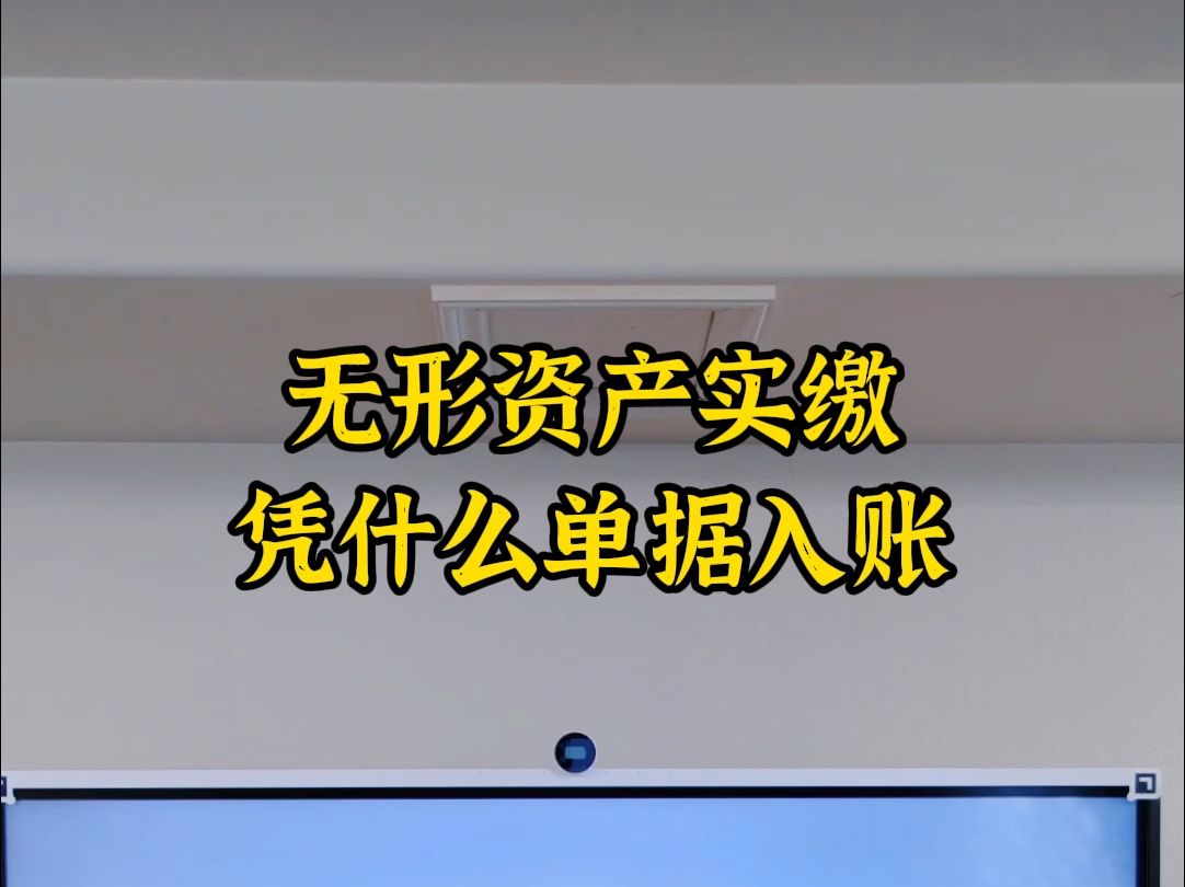无形资产实缴凭什么单据入账